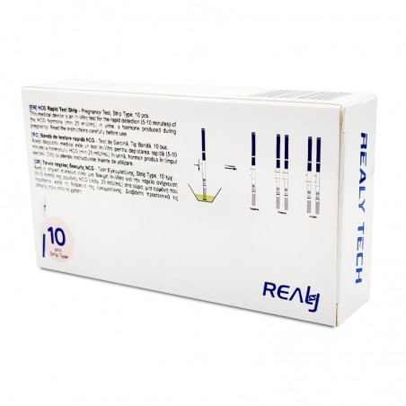 Test Rapid de Sarcina (hCG), Strip, 10 buc, Realy Tech - Medplaza